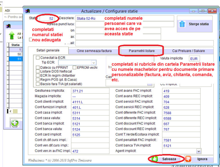 Creare stație nouă - SoftPro