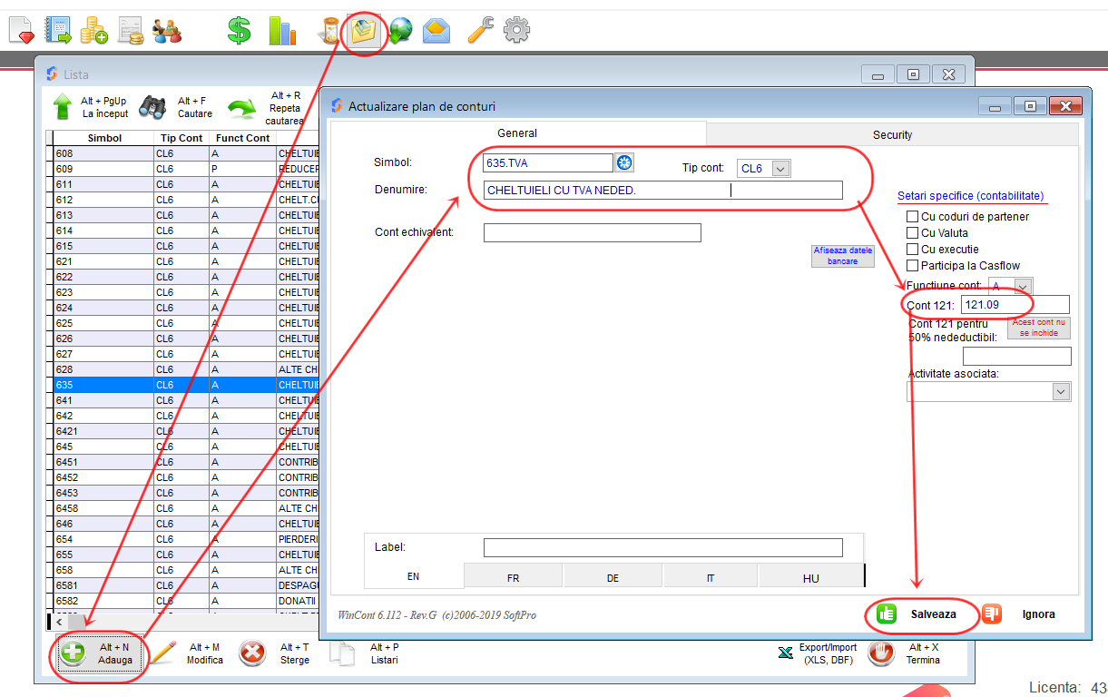 Opțiuni de culegere cumpărări privind deductibilitatea TVA - SoftPro