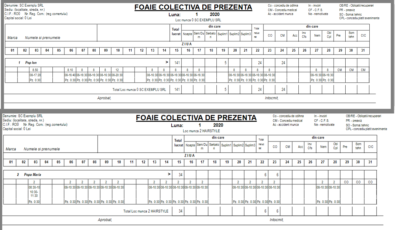 Condica de prezență - SoftPro