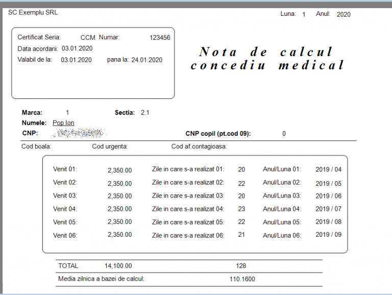 Concediu medical - Operare - SoftPro