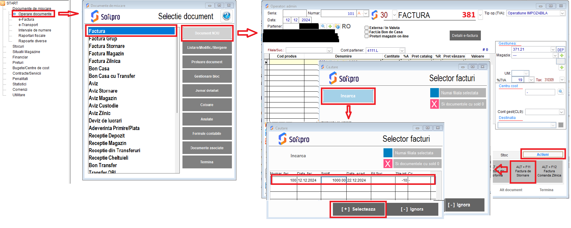 RETUR CLIENȚI - SoftPro