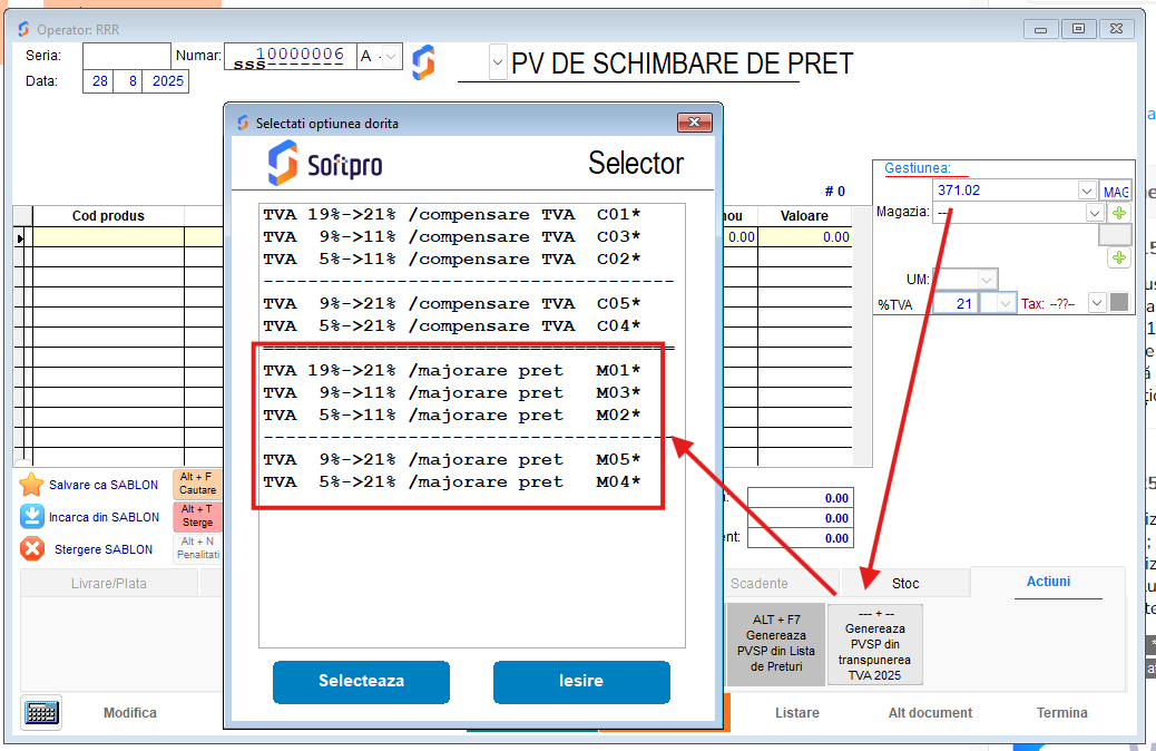 Transpunerea TVA 2025 - SoftPro